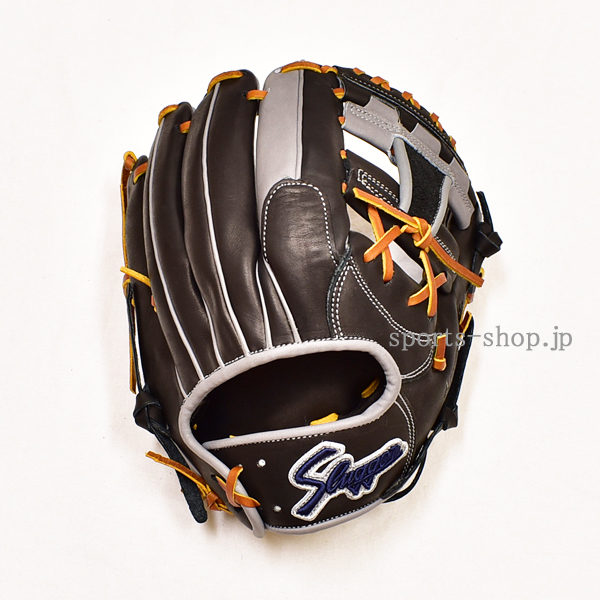 久保田スラッガー 軟式用 オーダー 内野手用 KSN-AR1 W53 ブラック×Dグレー 指あて たまきオリジナル 店舗 別注 | 野球用品専門通販【スポーツショップたまき】